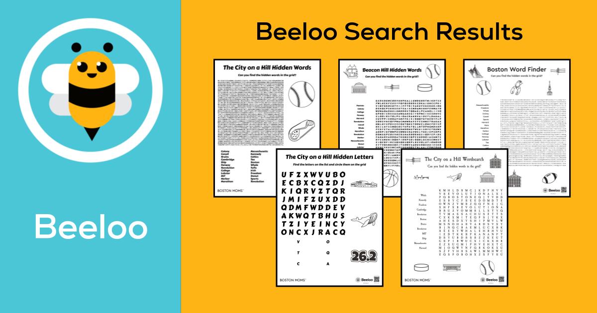 Boston-themed Word Searches • Beeloo Printable Crafts and Activities ...