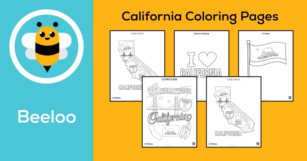 California-themed Coloring Pages • Beeloo Printable Crafts and ...