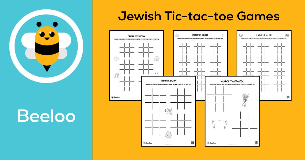 Jewish-themed Tic-tac-toe Games • Beeloo Printable Crafts and ...