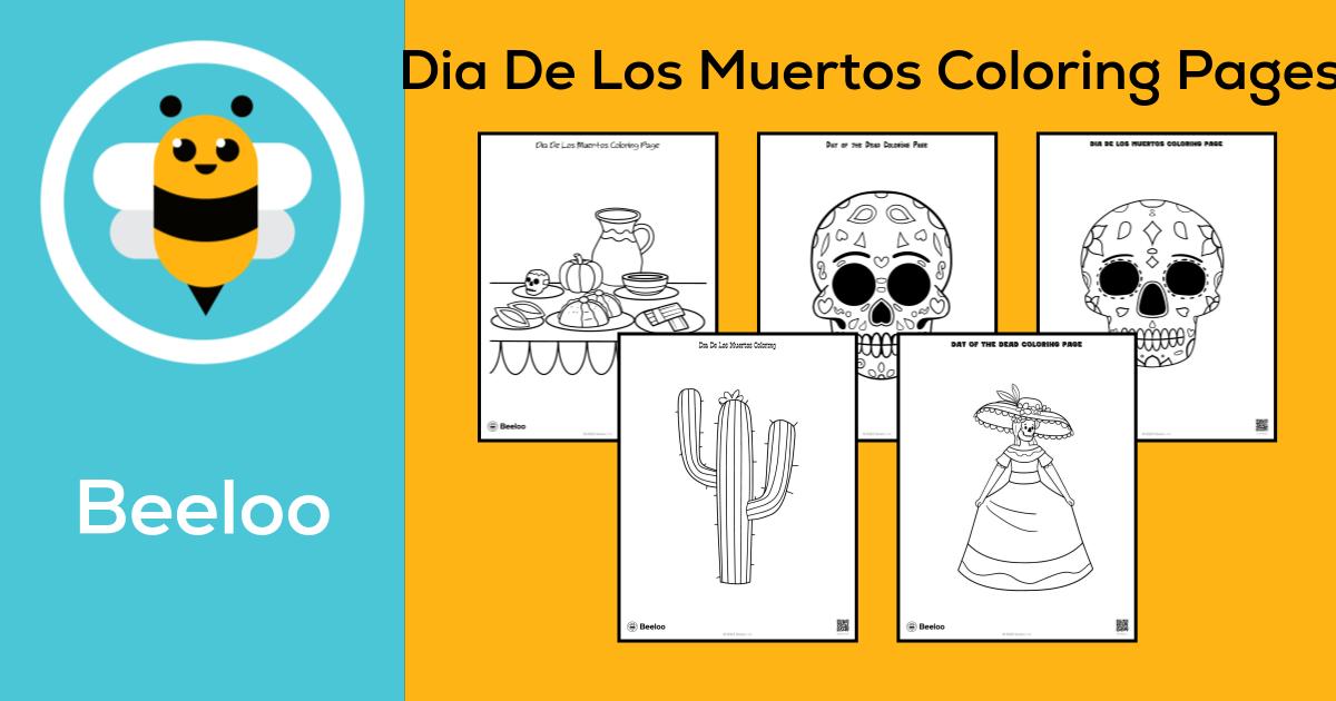 Dia De Los Muertos-themed Coloring Pages • Beeloo Printable Crafts and ...