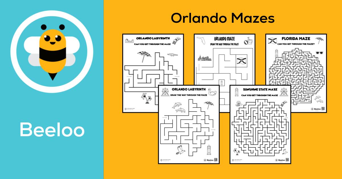 Orlando-themed Mazes • Beeloo Printable Crafts and Activities for Kids