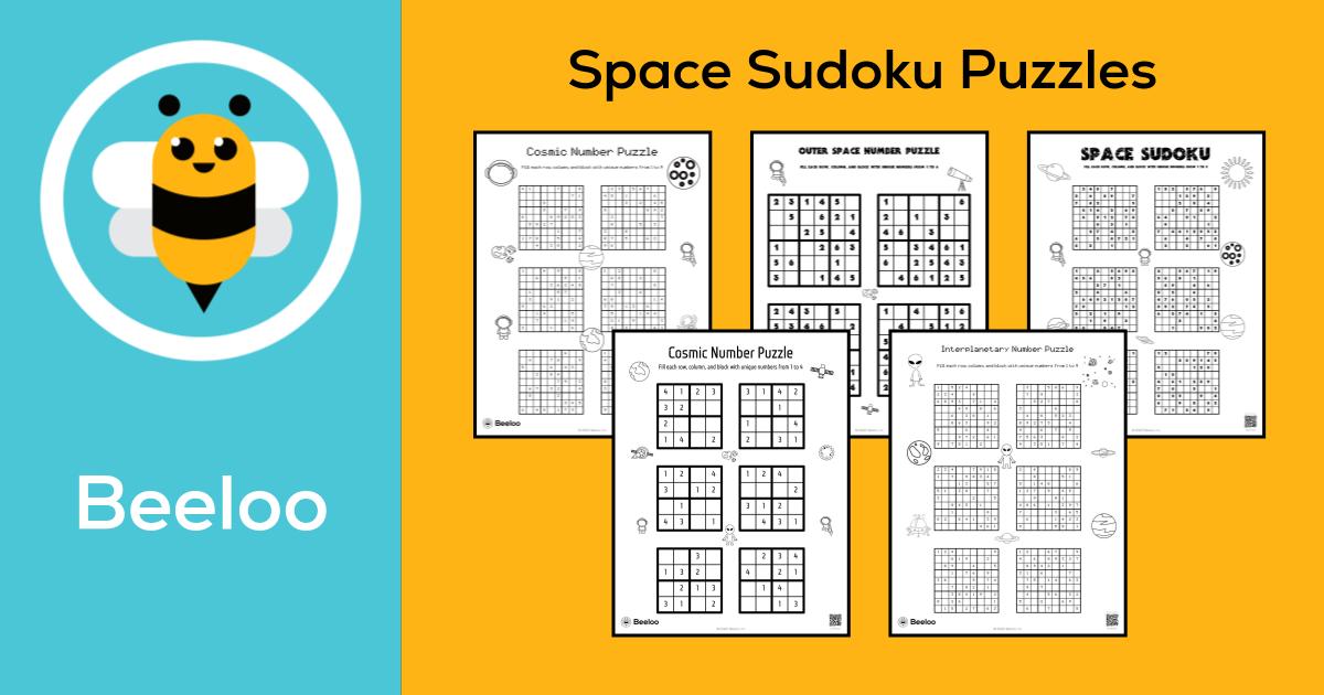 Space-themed Sudoku Puzzles • Beeloo Printable Crafts and Activities ...