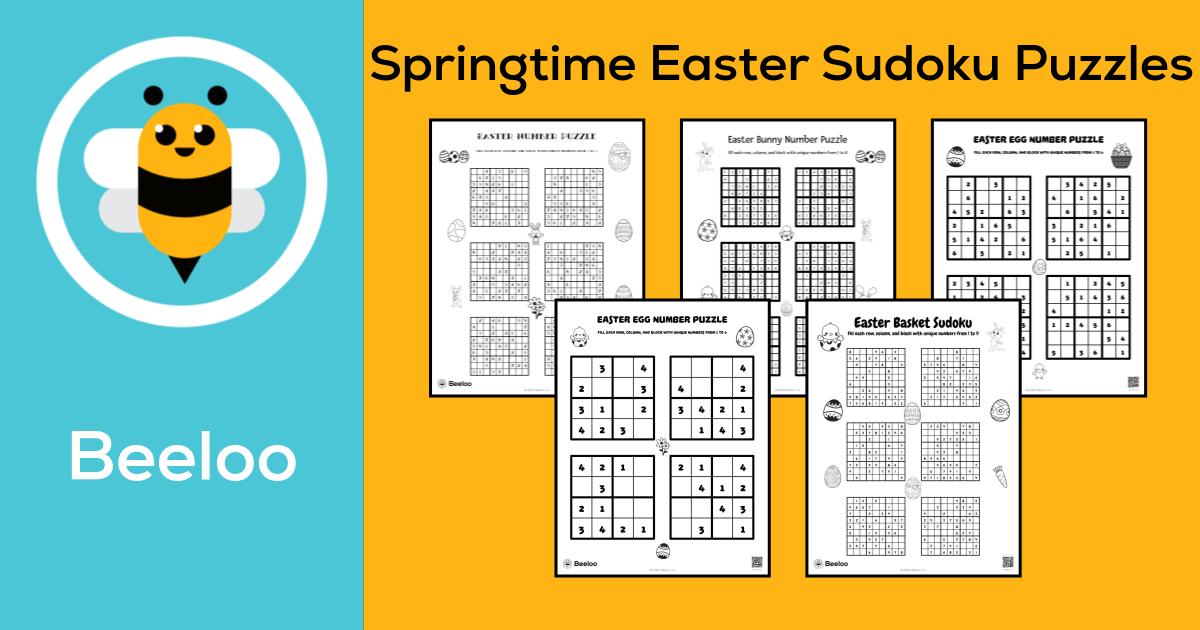 Springtime Easter-themed Sudoku Puzzles • Beeloo Printable Crafts and Activities for Kids