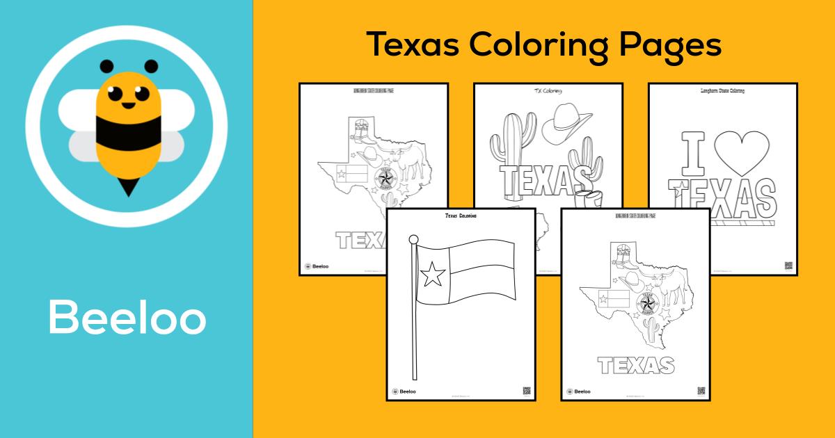 Texas-themed Coloring Pages • Beeloo Printable Crafts and Activities ...