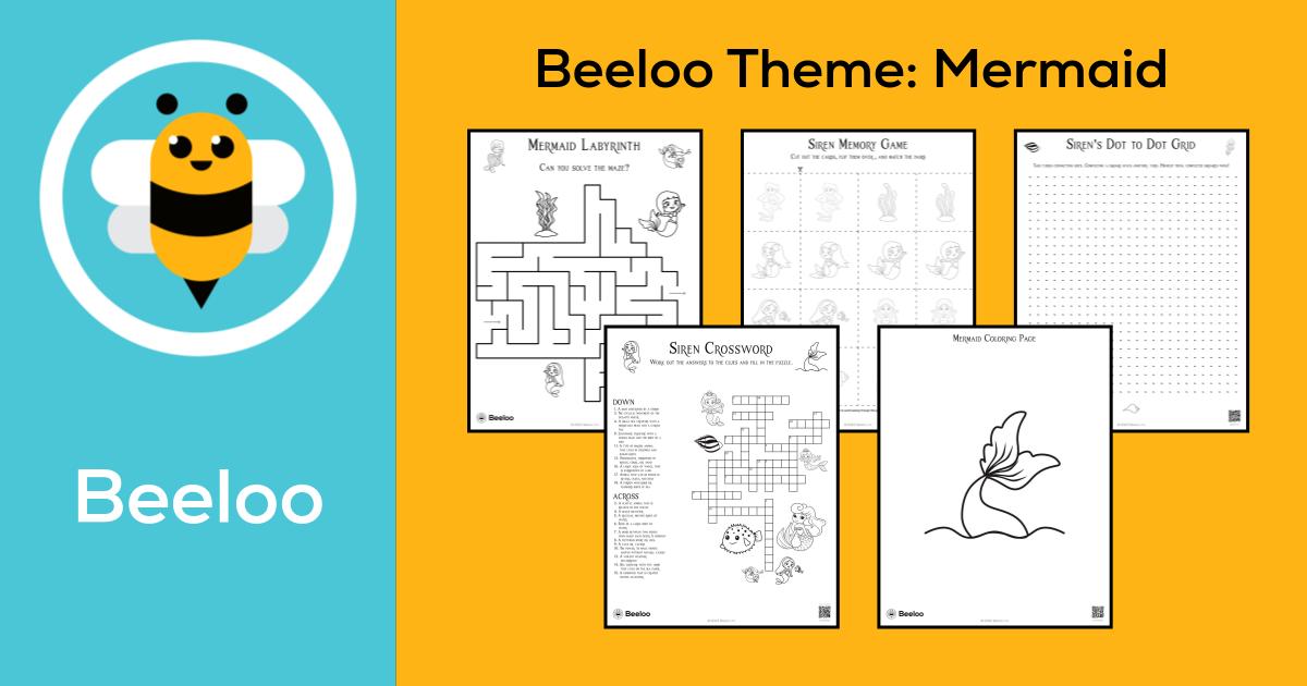 Mermaid-themed Printables • Beeloo Printable Crafts and Activities for Kids